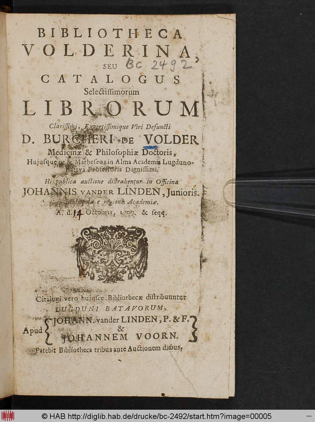 Volder - Gelehrtenbibliotheken - Virtueller Forschungsraum MWW